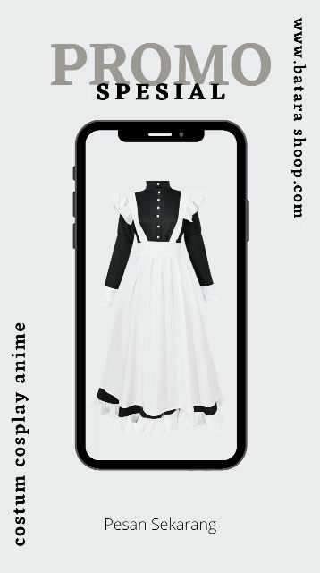 Jual costum cosplay lolita maid pembantu panjang | Shopee Indonesia