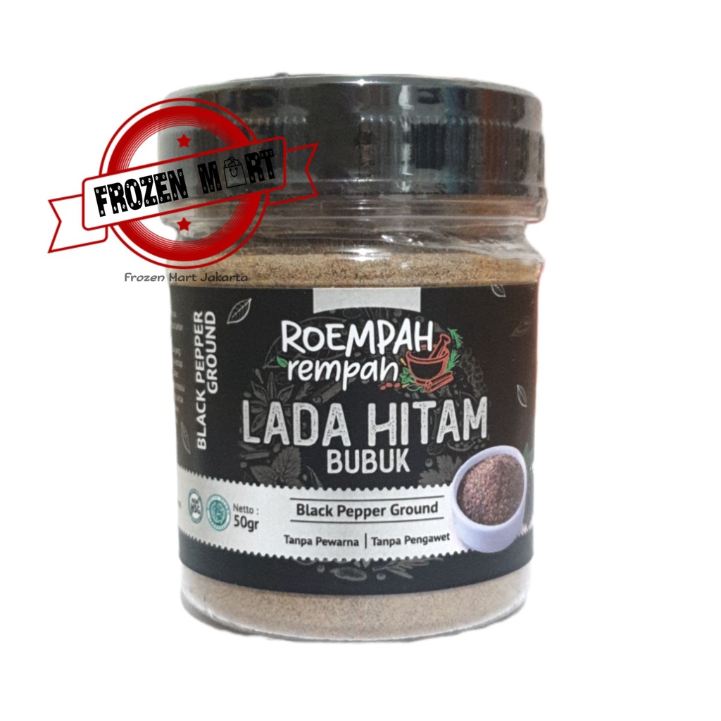Jual ROEMPAH REMPAH Lada Hitam Bubuk / Merica / Black Pepper Ground ...