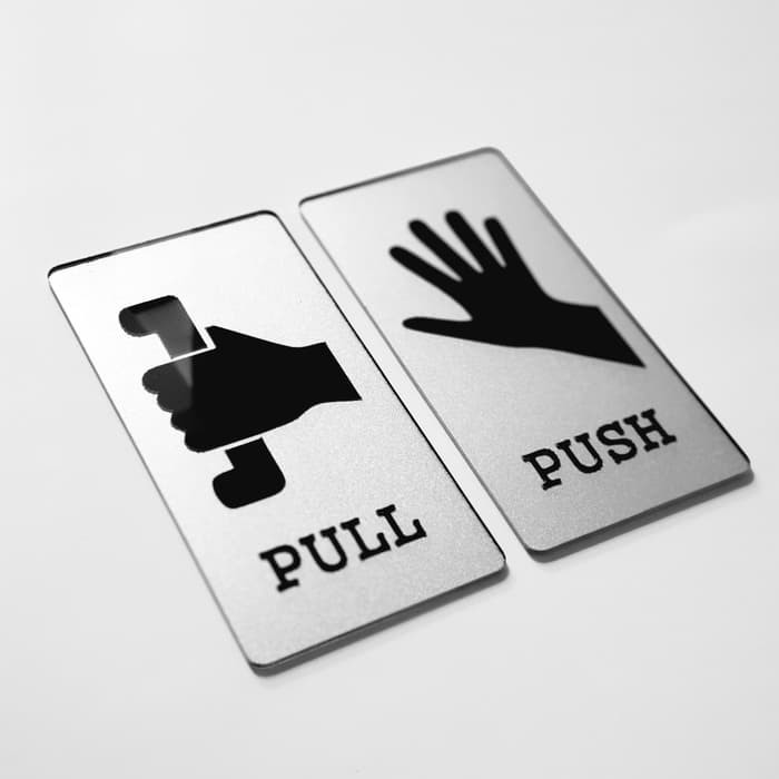 Jual Sign Akrilik Pintu PUSH PULL BESAR - Signage Cafe / Restaurant ...