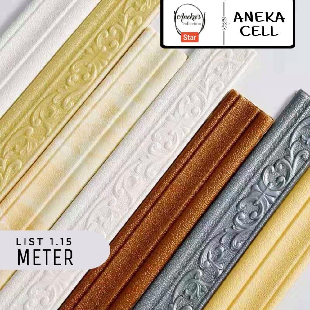 Jual [ NEW ] Wall Border List Foam 3D 8mm Wallpaper Tebal List Dinding ...