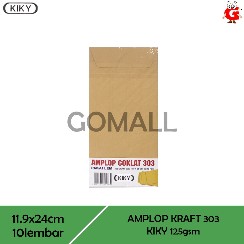 Jual Amplop Coklat Lem 303 125gsm KIKY | Shopee Indonesia