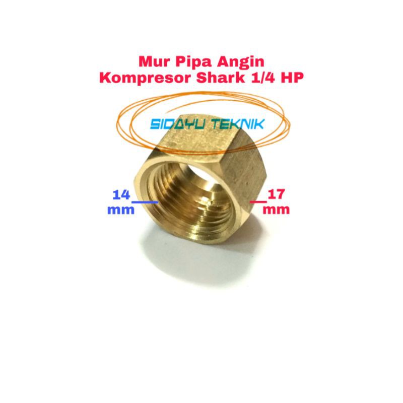 Jual Mur Pipa Angin Kompresor Shark 1/4 HP | Shopee Indonesia