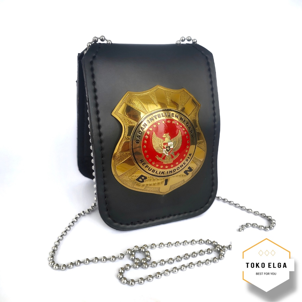 Jual Dompet Kalung Lencana BIN Dompet KTA BIN Terbaru Material Kulit ...