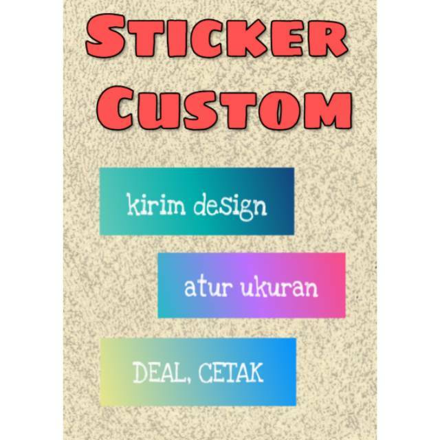 Jual Stiker custom sesuai keinginan cutting sticker logo nama stiker ...
