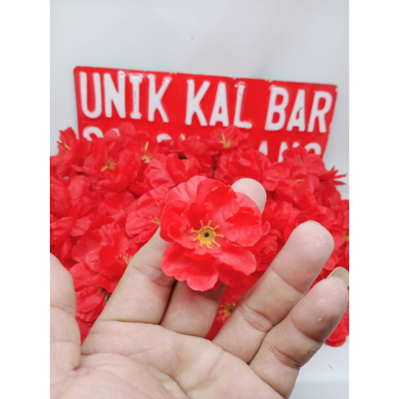 Jual BUNGA MEIHUA SAKURA MERAH IMLEK 3 lapis Sakura Besar | Shopee ...