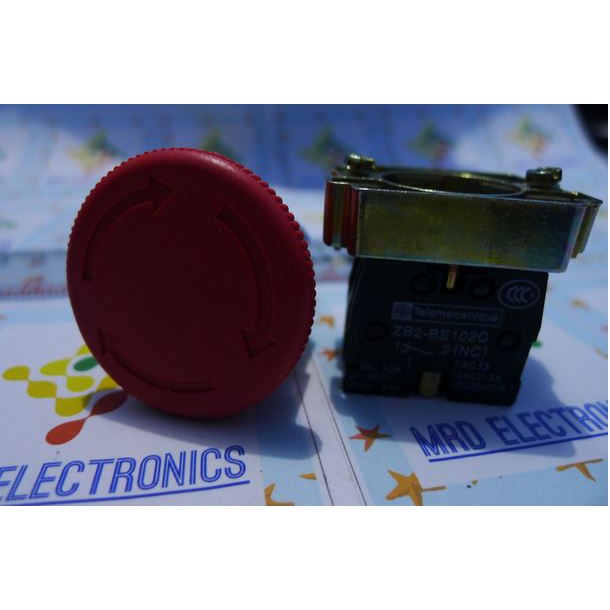 Jual Emergency Stop Switch ZB2 BE102C Red Sign/Tombol Darurat/Tombol ...
