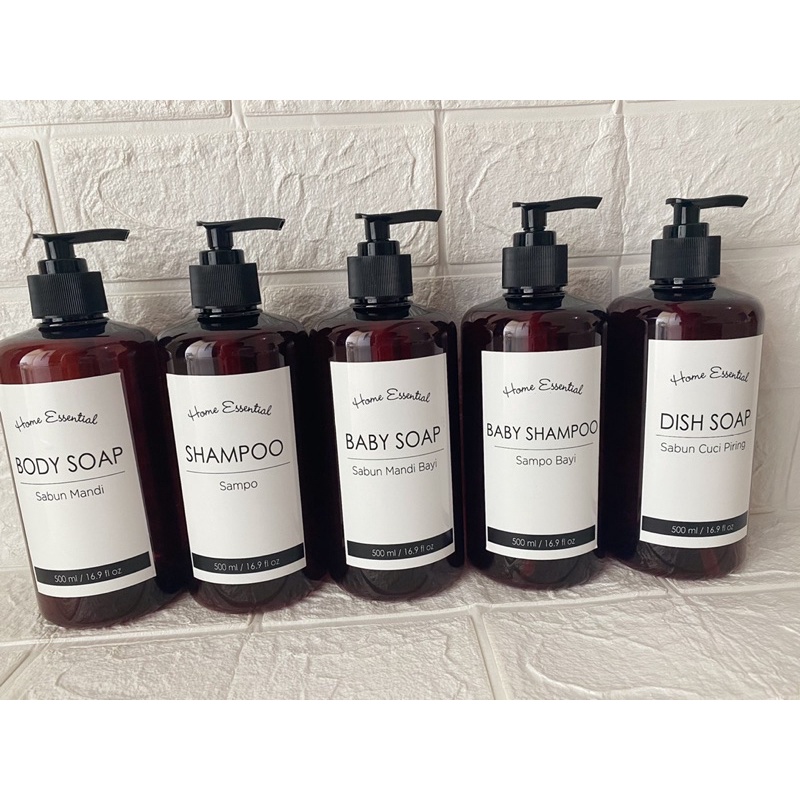 Jual Botol Coklat 500ml sticker Tulisan aesthetic bottle minimalist ...