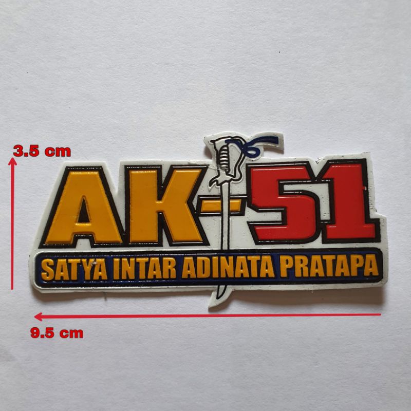 Jual stiker embos logo AK-51 - SIAP ( satya intar adinata pratapa ...