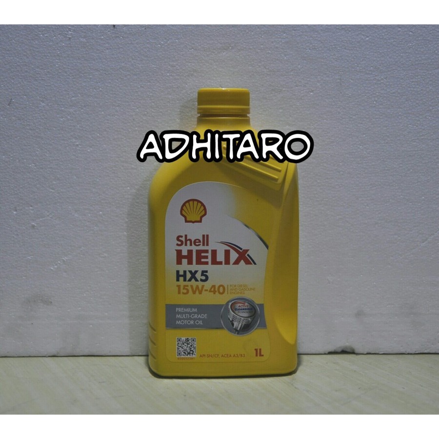 Jual Oli Shell Helix HX5 SAE 15W-40 API service SN/CF ukuran 1L ...