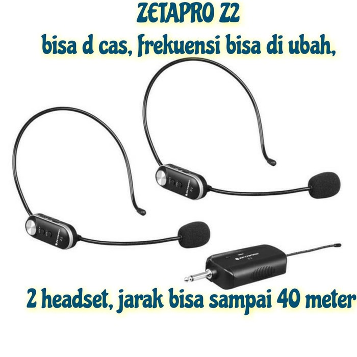 Jual Mic Audio Wireless Headset Telinga ZETAPRO Z2 Z-2 Mirip HARDWELL ...