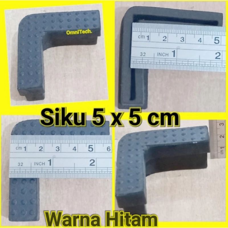 Jual Karet Siku 5x5 cm 50x50 mm Pengaman Alas Kaki Rak Besi Siku Lubang ...