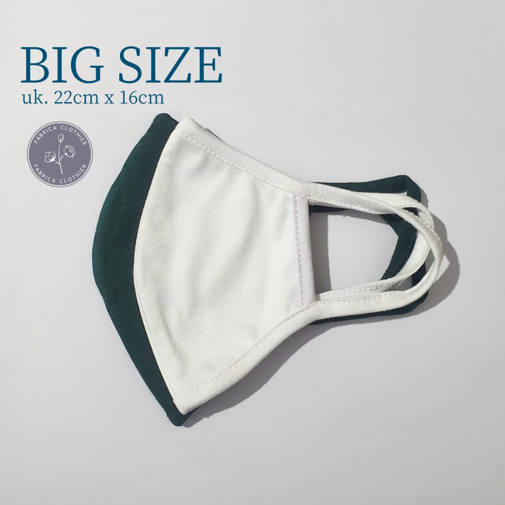 Jual MASKER KAIN NON MEDIS 2 PLY BIG SIZE BAHAN KATUN COTTON BISA ...