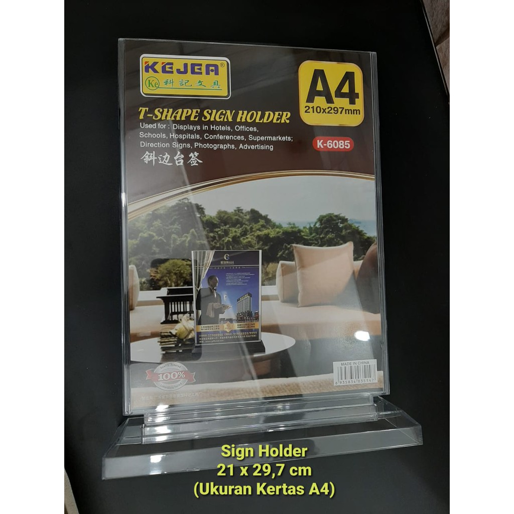Jual T-Shape Sign Holder / Sign Holder Acrylic A4 | Shopee Indonesia
