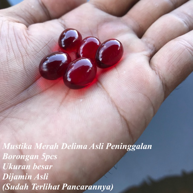 Jual Batu Merah Delima Besar Asli dari Buah Delima Kalimantan 5pcs ...