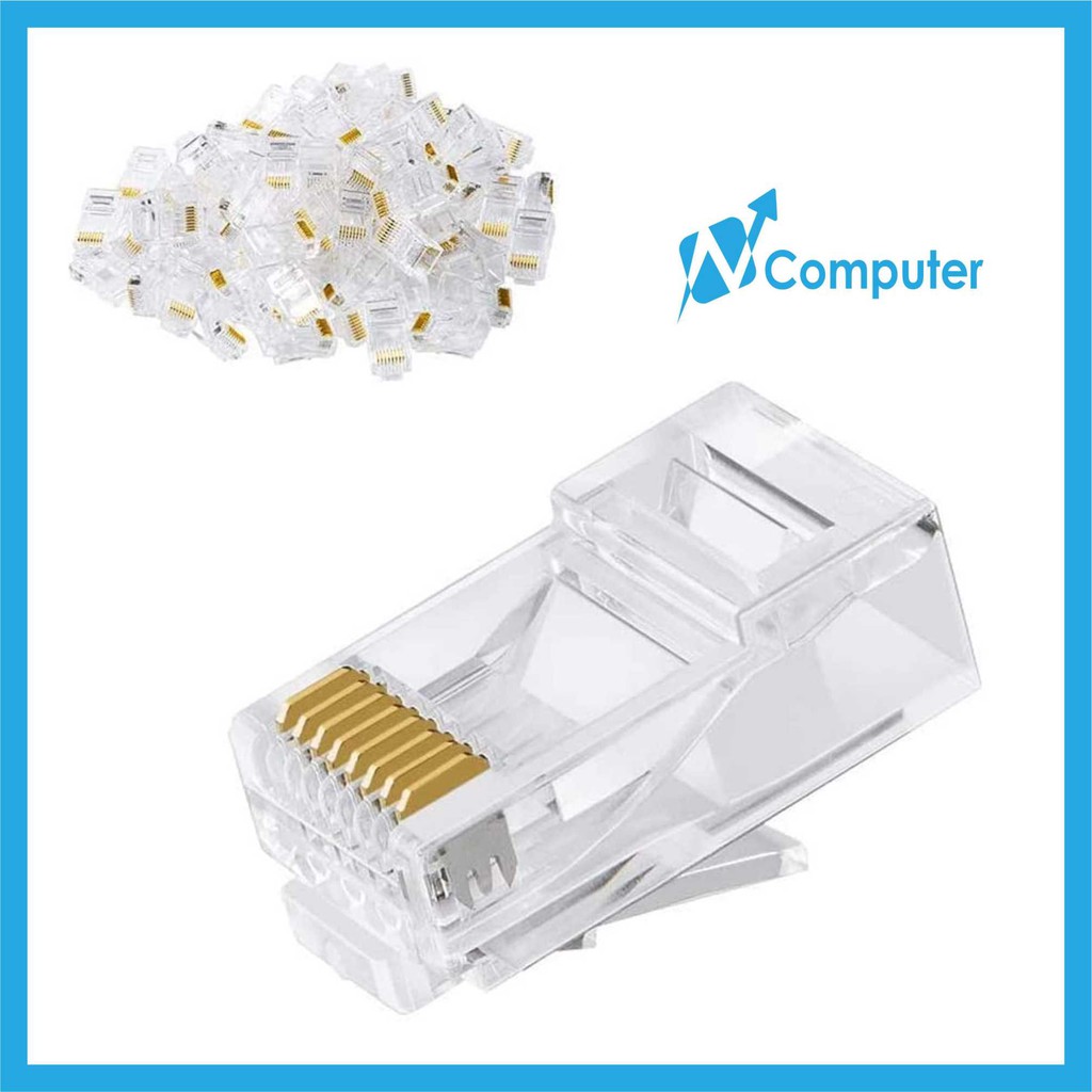 Jual KONEKTOR RJ45 CONNECTOR LAN RJ 45 CAT5 CAT6 MODULAR RJ45 GOOD QUALITY | Shopee Indonesia
