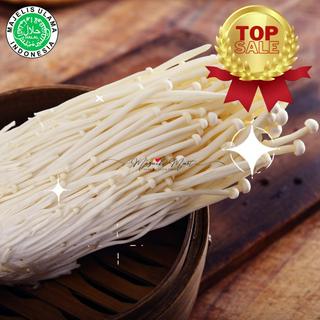 Jual Jamur Enoki 100 gr - Enoki Mushroom - Jamur Korea Jamur China ...