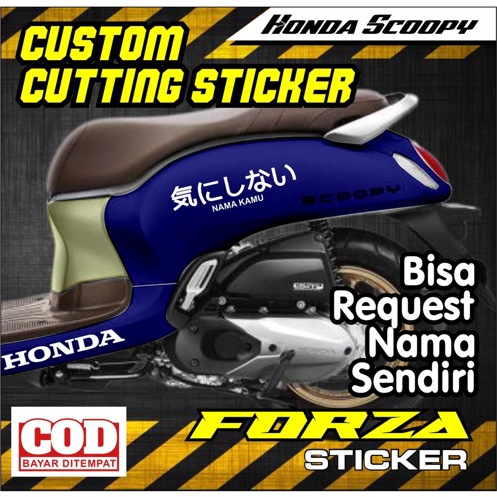 Jual Sticker Cutting/Honda Scoopy CUSTOM NAMA/bisa request nama/huruf ...