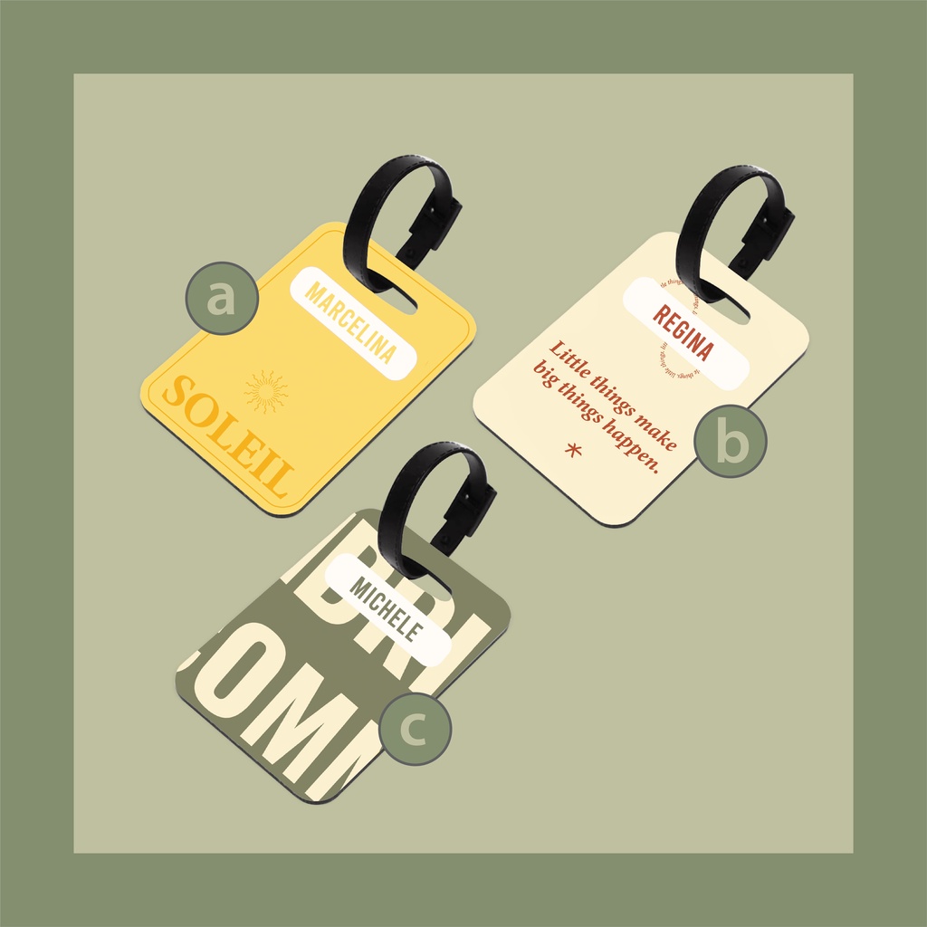 Jual Feragatha Custom Name Tag Bag Tag Tas Koper Amour Art Estetik ...