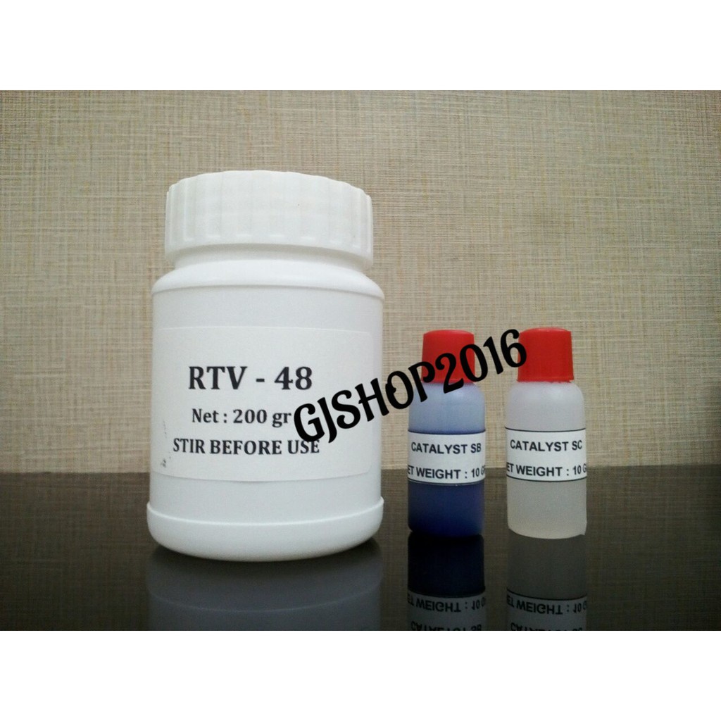 Jual Silicone Rubber RTV 48 200gr / Bahan membuat cetakan mold silicone ...