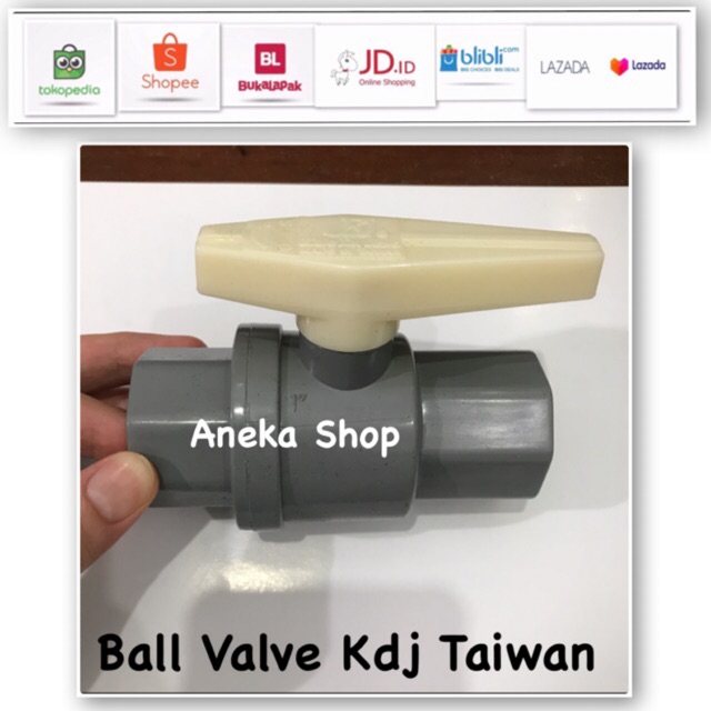 Jual Ball Valve 1/2 inch polos Kdj Made in taiwan stop keran | Shopee Indonesia