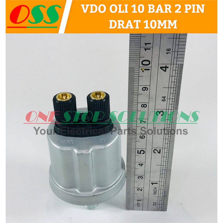 Jual SENSOR TEKANAN OLI SWITCH OLI VDO 10 BAR 2 PINS DRAT 10MM | Shopee ...