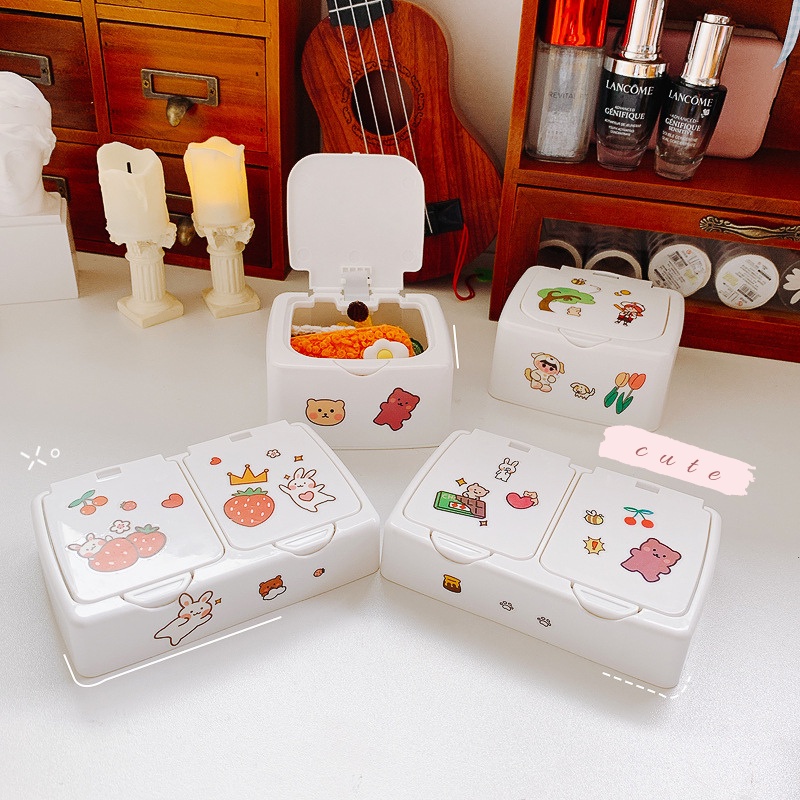 Jual Kotak Putih Polos Serbaguna Small Storage Box Aesthetic / White ...