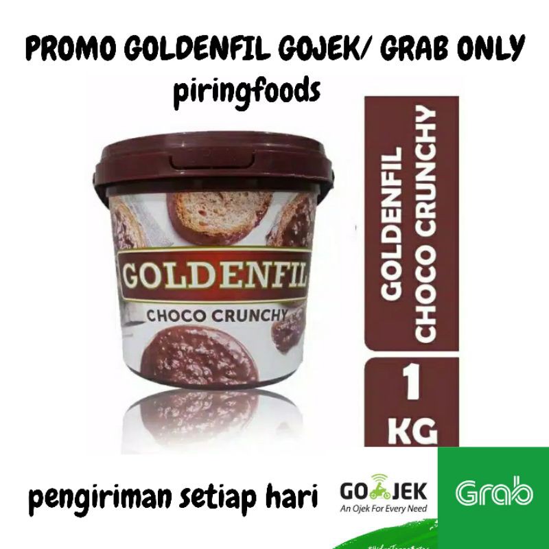 Jual Selai coklat Goldenfil Collins choco crunchy/ tiramisu crunchy ...