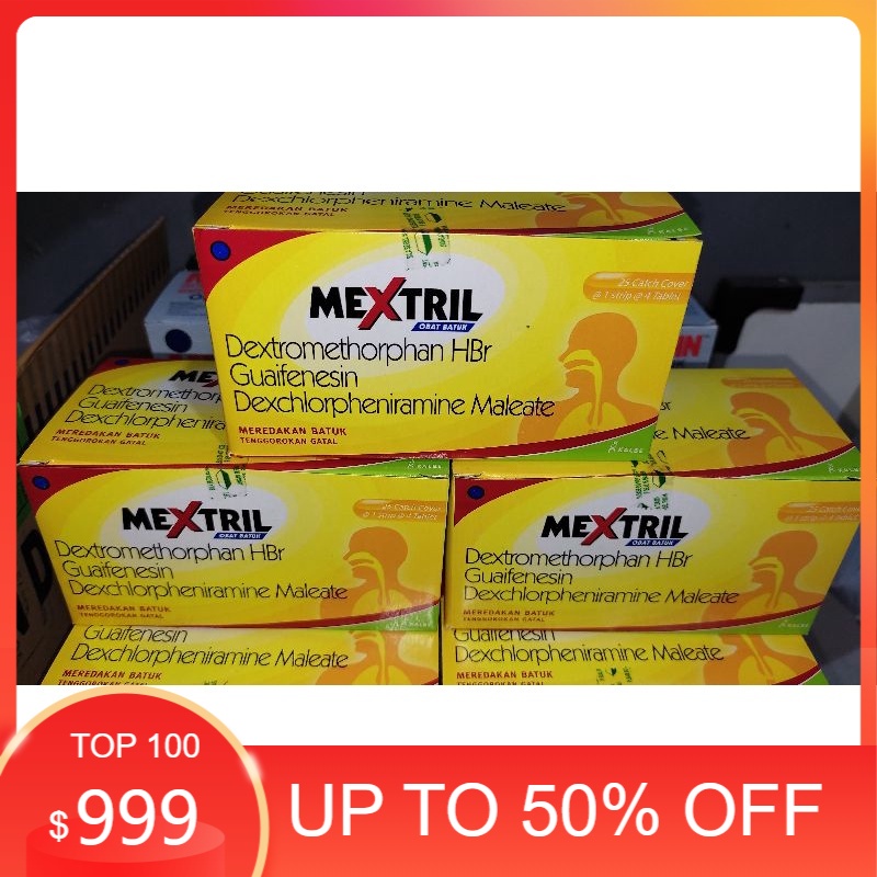 Jual mextril obat batuk tablet isi 25/box | Shopee Indonesia