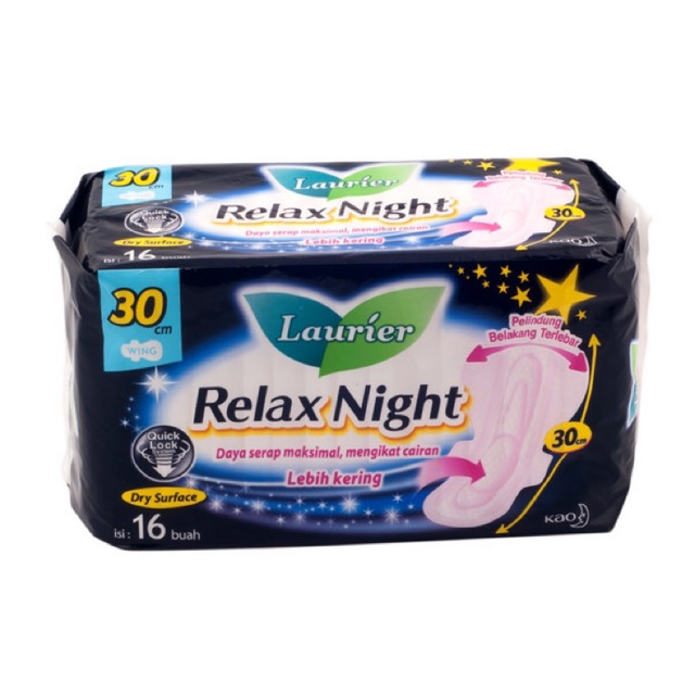 Jual Laurier Pembalut Sayap Malam Hari 30cm | Shopee Indonesia