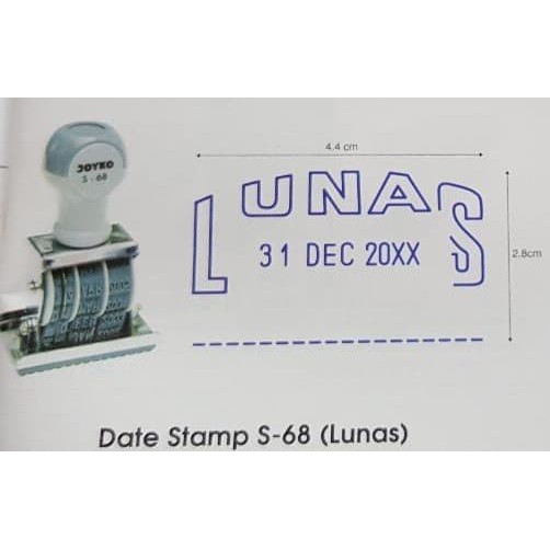 Jual Stempel Lunas Tanggal Bulan Tahun Joyko Date Stamp S-68 | Shopee ...