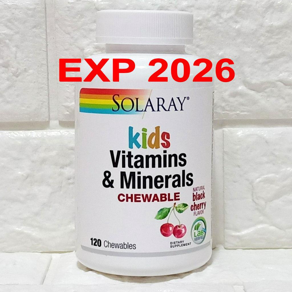 Jual Solaray Kids Vitamin Minerals Chewable Multivitamin Anak isi 120 ...