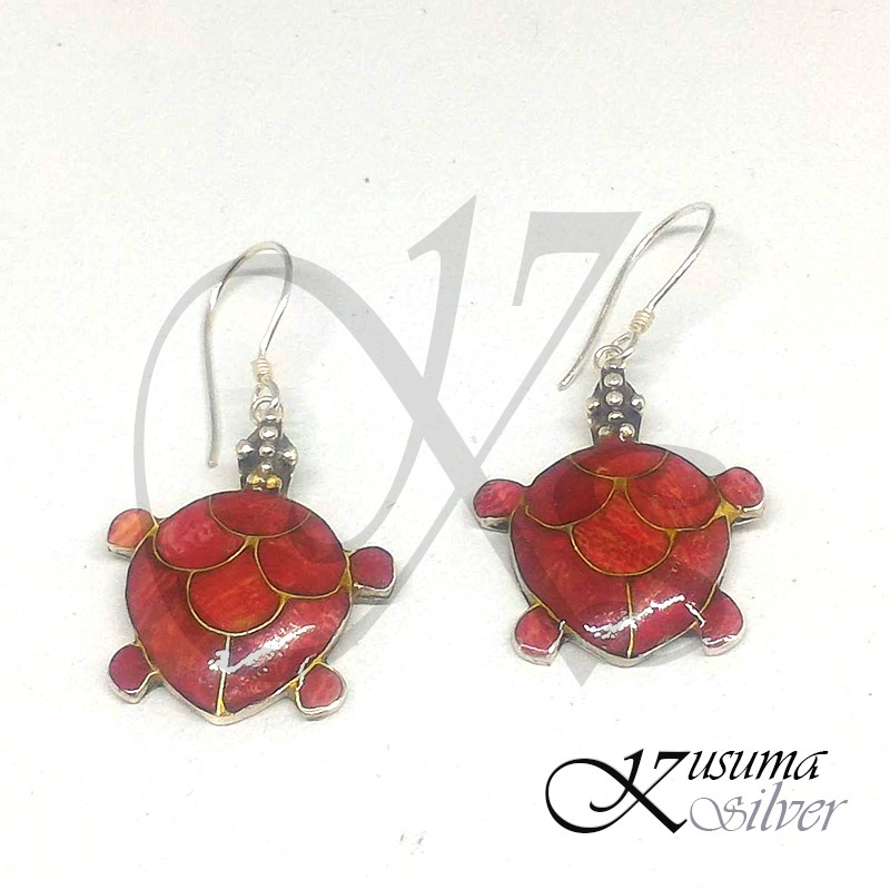 Jual Anting Earrings Perak Silver Bali Hook Kura kura turtle kerang ...