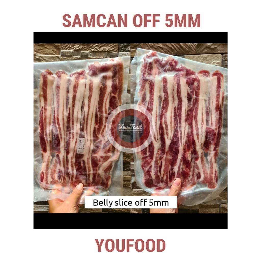 Jual Daging Babi Samcan Slice - Pork Belly Skin Off Slice - Samgyeopsal ...