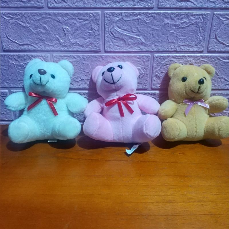 Jual Teddy bear mini 15cm | Shopee Indonesia