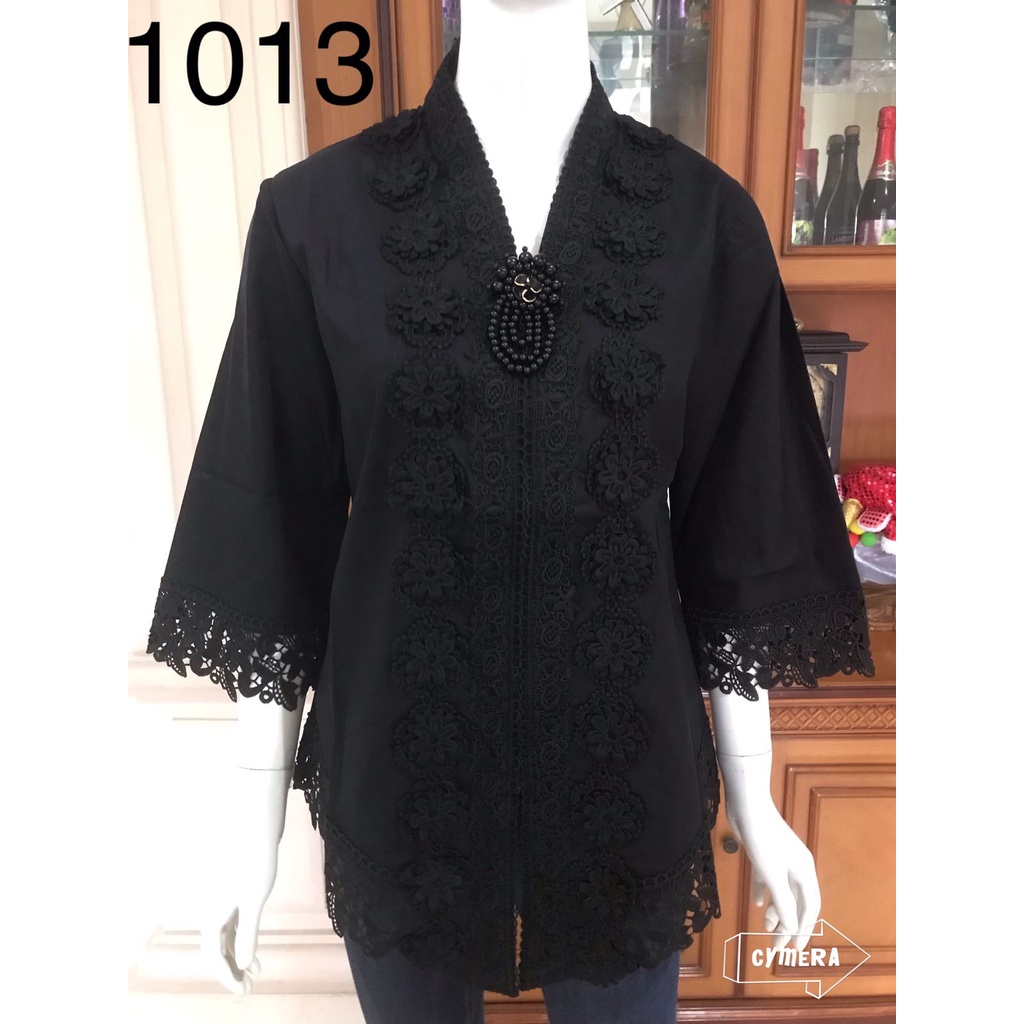 Jual 0957 Kebaya alexuez hitam brukat /kebaya encim premium bros hitam ...