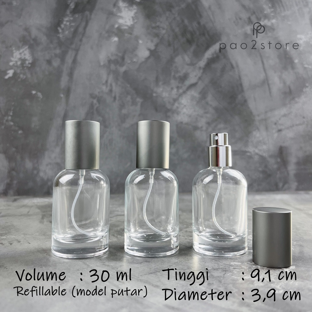 Jual Botol Parfum 30ml Spray Kaca Tebal Bening - Refill Isi Ulang ...
