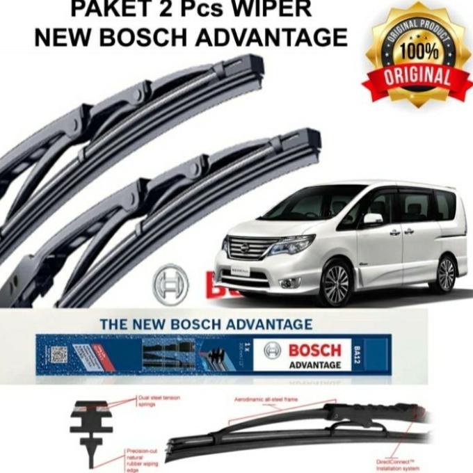 Jual SPAREPART MOBIL Wifer Bosch Original Nissan Serena C26 Wiper Karet Talang Hujan Mobil ...
