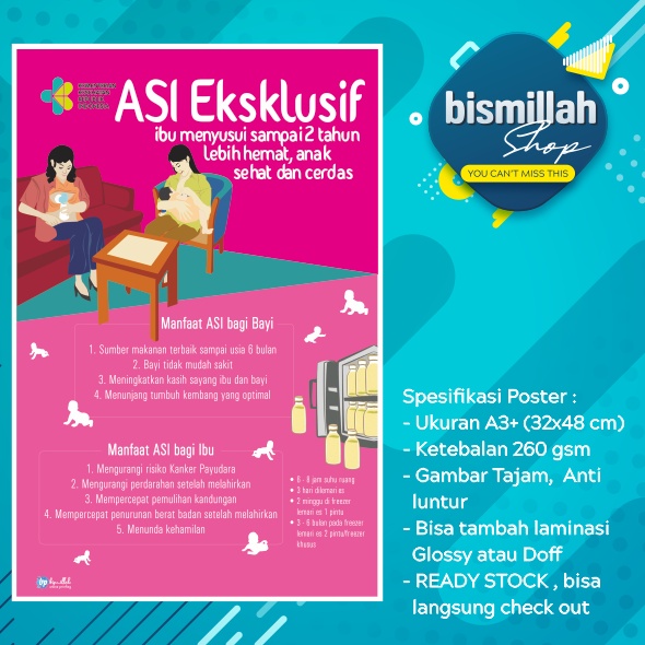 Jual Poster Kebidanan ASI Eksklusif | Shopee Indonesia