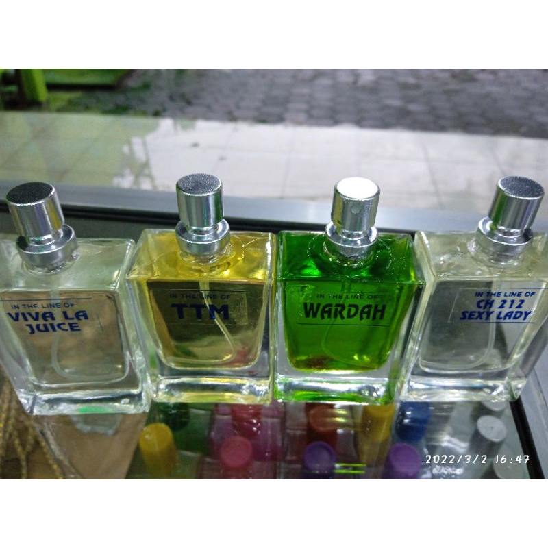 Jual Parfum Refill Pria dan Wanita Botol Kotak Petak Segel 30ml (Aroma ...