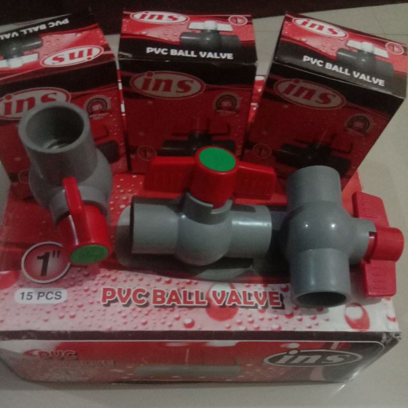 Jual STOP KRAN PVC INS 1 INCHI / PVC BALL VALVE 1" | Shopee Indonesia