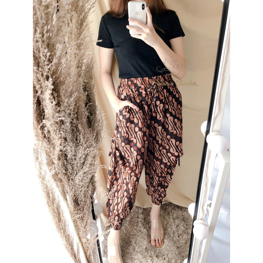 Jual Nuansa Batik Kulot Batik Cap Model Aladin Bahan Dobby Viscose ...