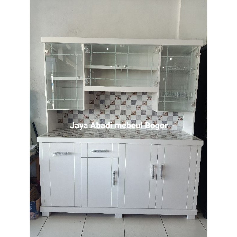 Jual Lemari sayur plus rak piring model kitchen set multiplek PO ...