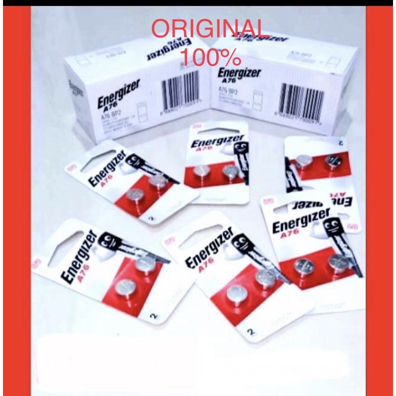 Jual ENERGIZER Batre Kancing LR-44/Baterai jam/Battery Jam LR44/AG13/A76 ORIGINAL | Shopee Indonesia