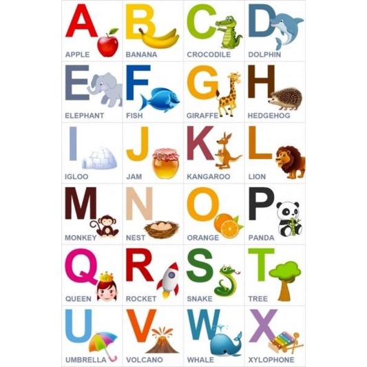 Jual Poster Alfabet Abjad ABC | Shopee Indonesia