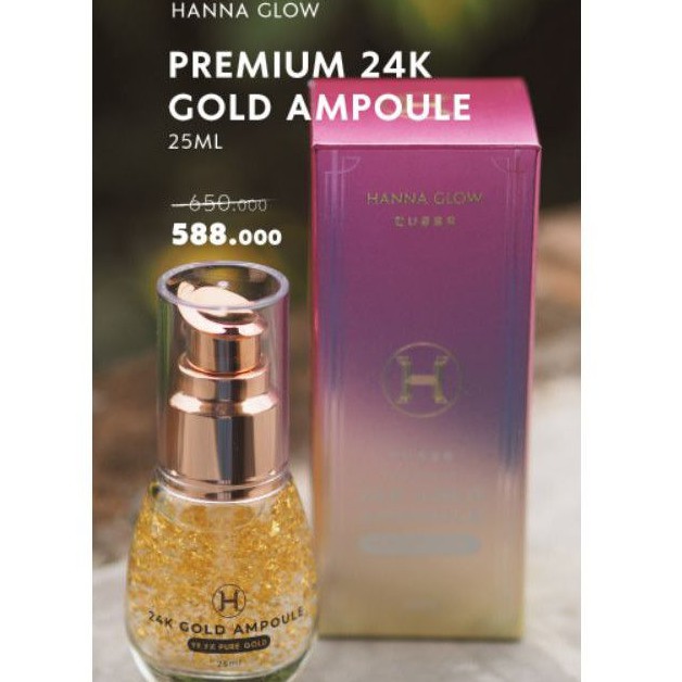 Jual HANNA GLOW Premium 24k Gold Ampoule 25ml | Shopee Indonesia