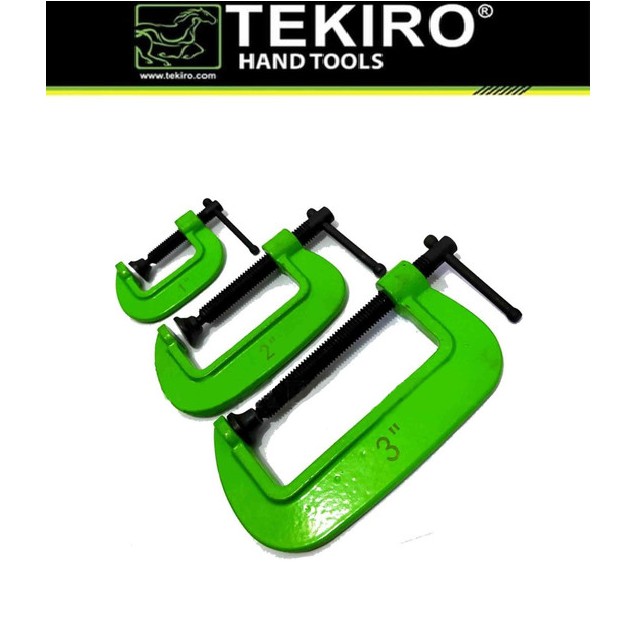 Jual TEKIRO Clamp C Set 3 Pcs 1 2 3 inch isi Pcs Tekiro Klem c set 3 ...