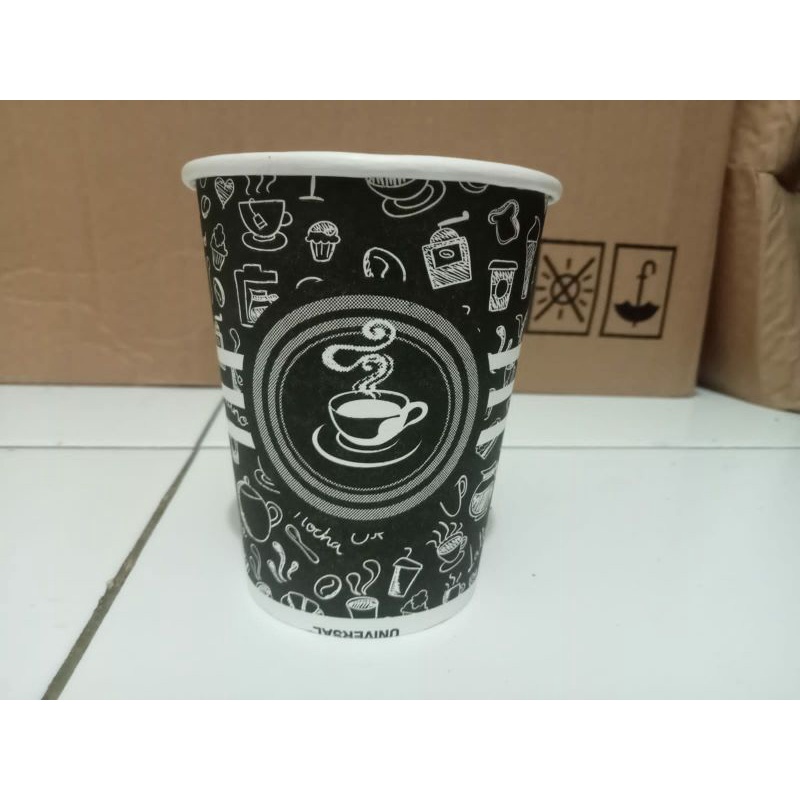 Jual Paper Cup 8oz Motif Gelas Kertas Kopi Tahan Panas 240ml Murah 1roll 50pcs | Shopee Indonesia