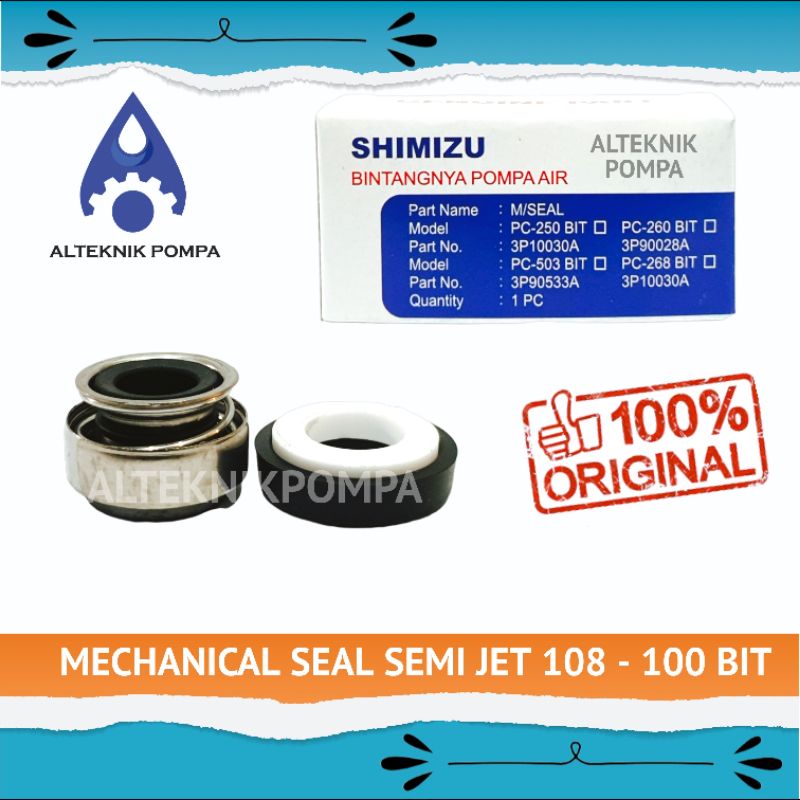 Jual MECHANICAL SEAL/SIL ORIGINAL SHIMIZU SEMI JET 108-100 BIT | Shopee ...