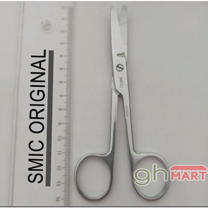 Jual Smic Gunting Bedah Operasi Bengkok Tumpul Tumpul 14 cm Original ...