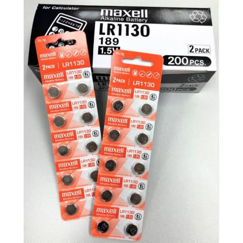 Jual KARUNIA JAM - BATERAI MAXELL LR1130 189 ORIGINAL - MAXELL 189 BATERAI JAM BATERAI ...